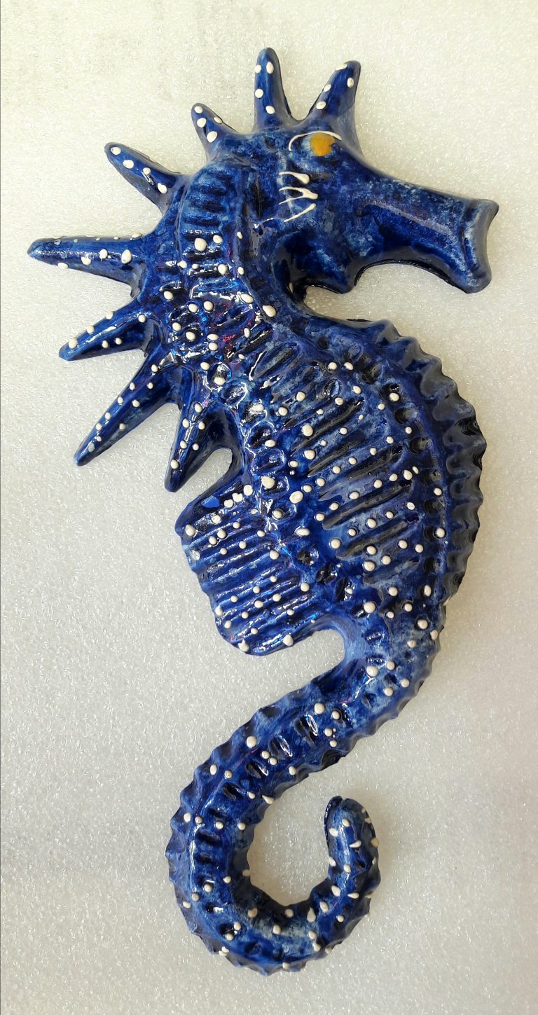 Hippocampe en céramique à accrocher modèle moyen | Boutique Idellia ...