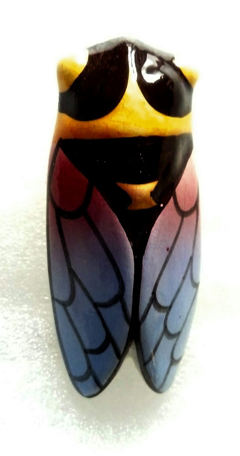 Cigale artisanale en céramique petit modèle 9,5 cm, peint a la main ...