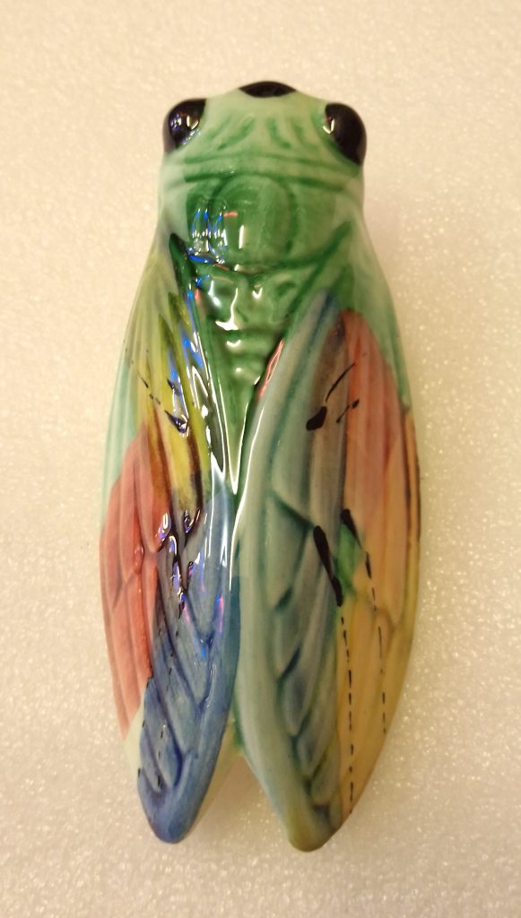 Cigale décoration française en céramique petit modèle peinte à la main ...