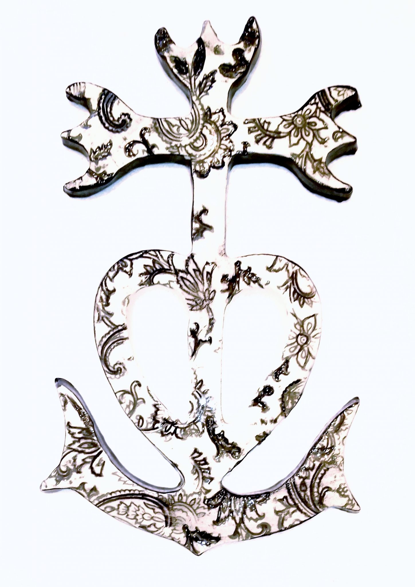 Croix de Camargue en céramique artisanale peinte à la main | Boutique ...